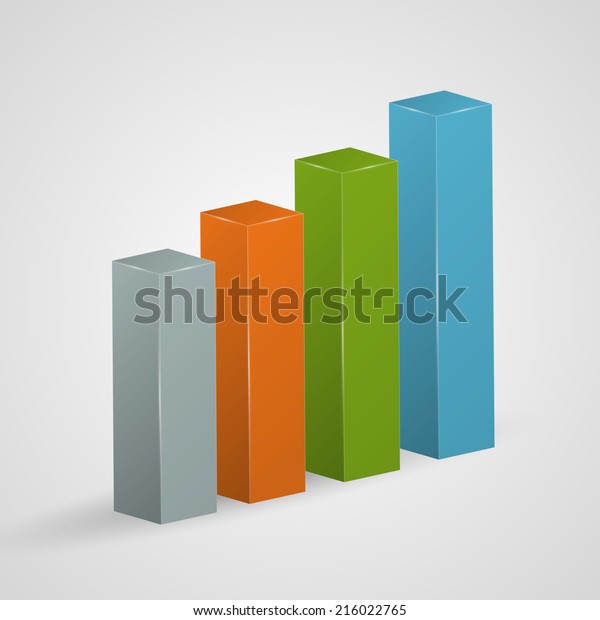 Financial Colorful Bar Graph Icon Vector Stock Vector (Royalty Free ...