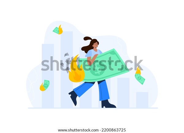 Financial Concept Personal Budget Relationship Money Stock Vector ...