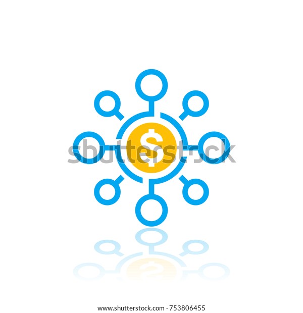 Financial Diversification Diversified Portfolio Icon Stock Vector ...