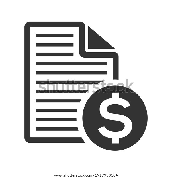 Financial Document Icon Vector Graphics Stock Vector (Royalty Free ...