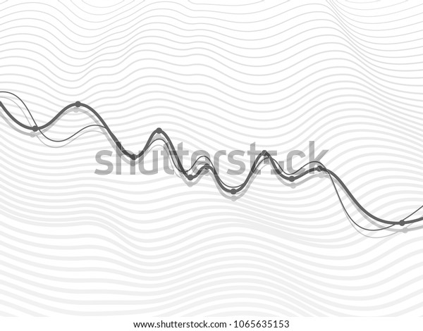 Financial Downward Wave Chart On White Stock Vector (Royalty Free ...
