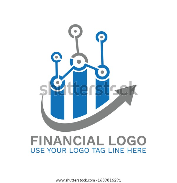 Financial Economical Graph Chart Logo Design Stock Vector (Royalty Free ...
