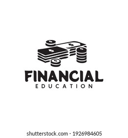 Financial Education Logo Design Vector Template Stock Vector (Royalty ...