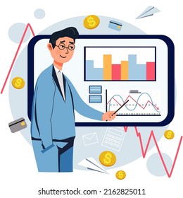 Financial Expert Trader Vector Stock Illustration Stock Vector (Royalty ...