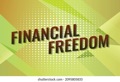 Financial Freedom Word Concept Vector Illustration Stock Vector ...