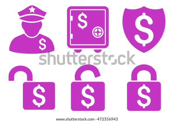Financial Guard Vector Icons Pictogram Style Stock Vector (Royalty Free ...