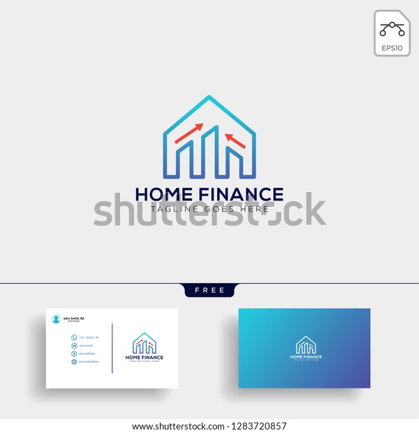 Financial Home Logo Template Vector Illustration Stock Vector (Royalty ...