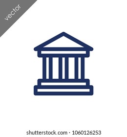 Building Icon Building Iconic Columns Historic Stock Vector (Royalty Free) 1886282185