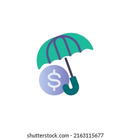 Financial Insurance Flat Icon Vector Sign Stock Vector (Royalty Free ...