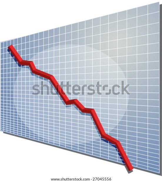 Financial Line Chart On Grid Background: เวกเตอร์สต็อก (ปลอดค่า ...