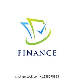 Financial Logo Check Mark: เวกเตอร์สต็อก (ปลอดค่าลิขสิทธิ์) 1238090953 ...
