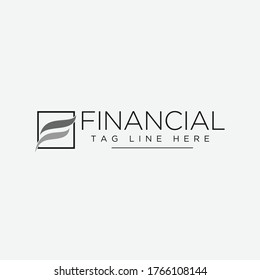 Financial Logo Design Simple Clean Rectangle Stock Vector (Royalty Free ...