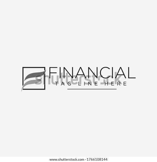 Financial Logo Design Simple Clean Rectangle Stock Vector (Royalty Free ...