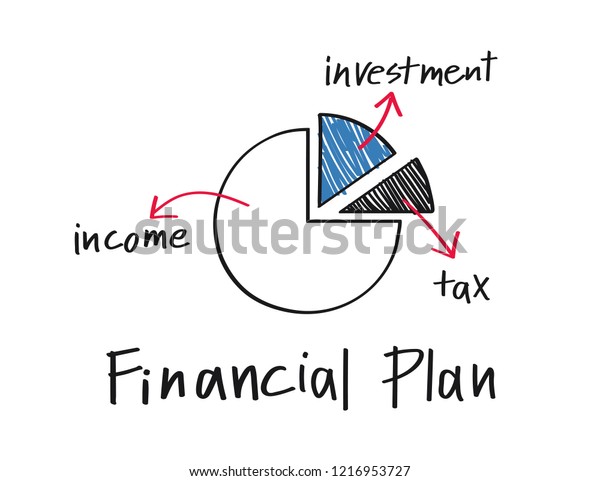 Financial Plan Pie Chart Illustration Stock Vector (Royalty Free ...