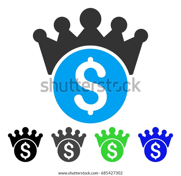 Financial Power Flat Vector Illustration Colored Stock Vector (Royalty ...