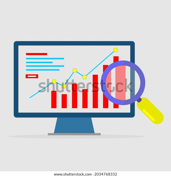 Financial Report Dashboard Illustration Simple Design Stock Vector ...