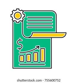 Financial Report Vector Icon Stock Vector (Royalty Free) 755600752 ...
