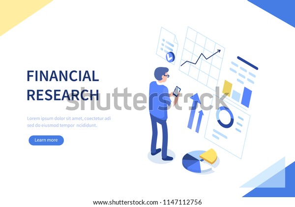 Financial Research Concept Can Use Web 스톡 벡터(로열티 프리) 1147112756