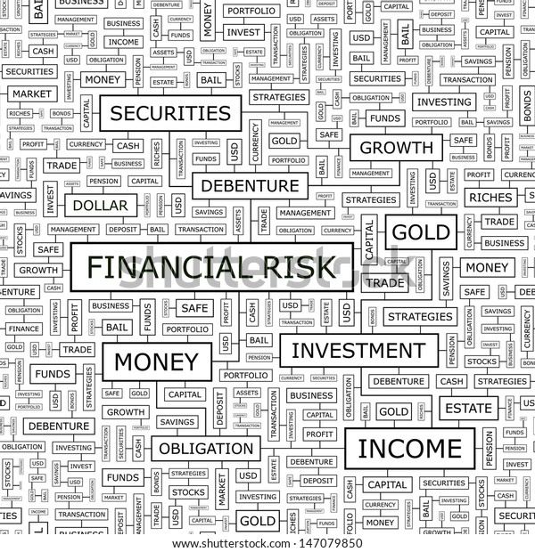 Financial Risk Background Concept Wordcloud Illustration Stock Vector ...