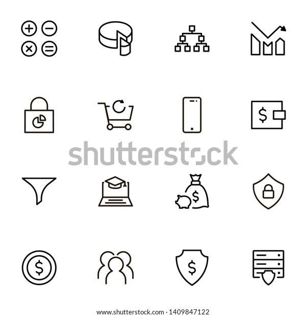 Financial Services Ine Icon Set Collection Stock Vector (Royalty Free ...