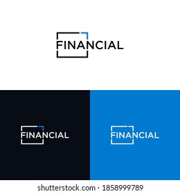 Financial Square Logo Design Square Frame Stock Vector (Royalty Free ...