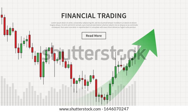 Financial Trade Chart Uptrend Arrow Vector Stock Vector (Royalty Free ...