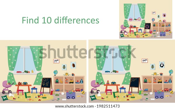 140 Find The Differences Room Stock Vectors, Images & Vector Art ...