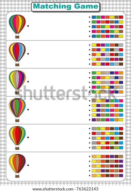 Find Color Sequence Air Balloon Visual Stock Vector (Royalty Free ...