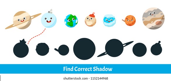Find Correct Shadow Matching Game Children: เวกเตอร์สต็อก (ปลอดค่า ...