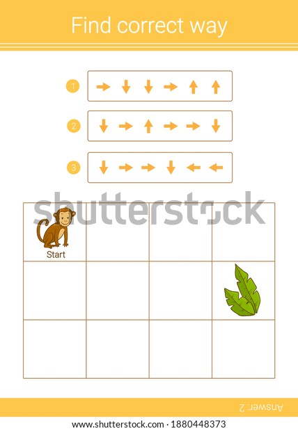 Find Correct Way Educational Maze Game Stock Vector (Royalty Free ...