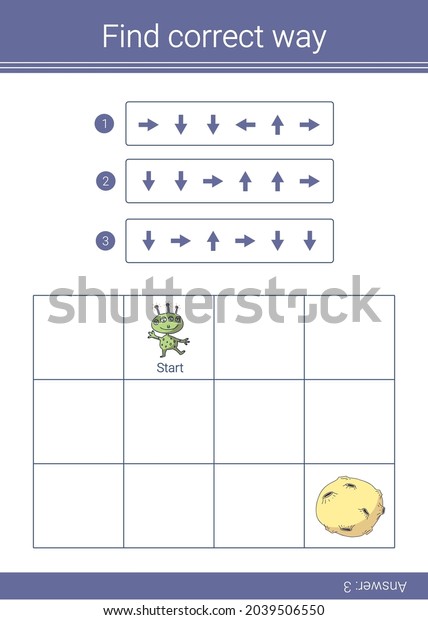 Find Correct Way Educational Maze Game Stock Vector (Royalty Free ...