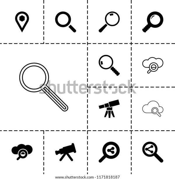Find Icon Collection 13 Find Filled Stock Vector (Royalty Free) 1171818187