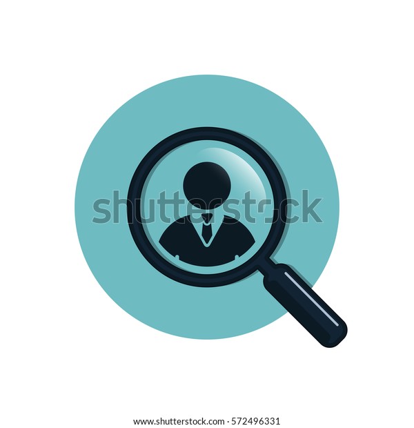 Find Man Contact Employee Vector Circle Stock Vector (Royalty Free ...