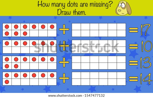 Find Missing Dots Children Education Game Stock Vector (Royalty Free ...