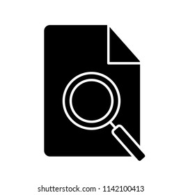 Find Page Glyph Icon Data Searching Stock Vector (Royalty Free ...