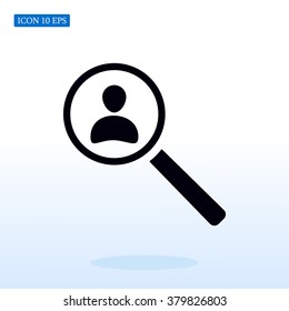 Find People Icon Search Employee Icon Stock Vector (Royalty Free ...