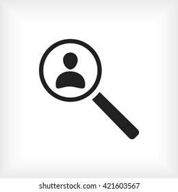 Find People Icon Human Search Icon Stock Vector (Royalty Free ...