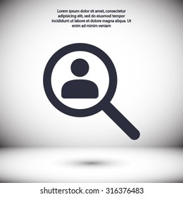 Human Search Icon Vector Stock Vector (Royalty Free) 1192536697