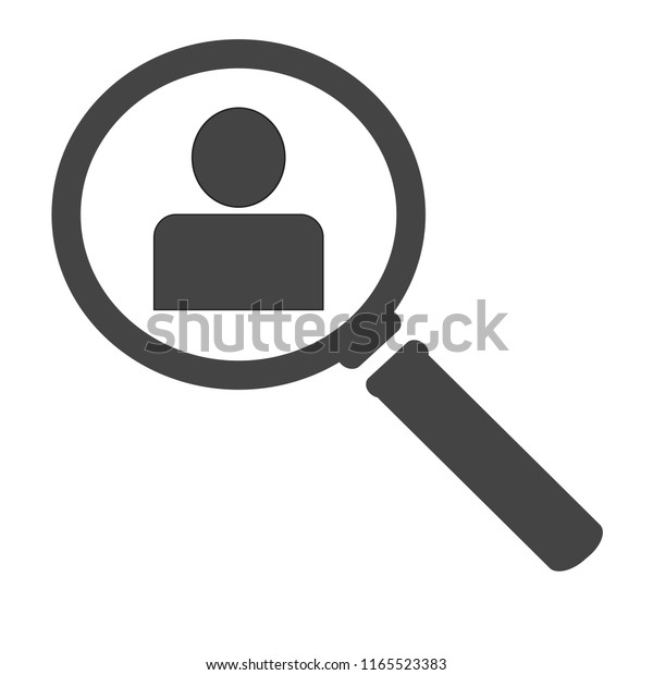 Find People Icon Search People Icon Stock Vector (Royalty Free ...