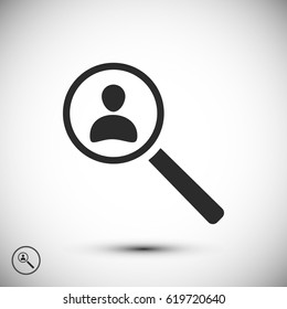 Find People Icon Human Search Icon Stock Vector (Royalty Free ...
