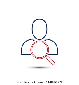 Find Person Vector Illustration Search Icon Stock Vector (Royalty Free ...
