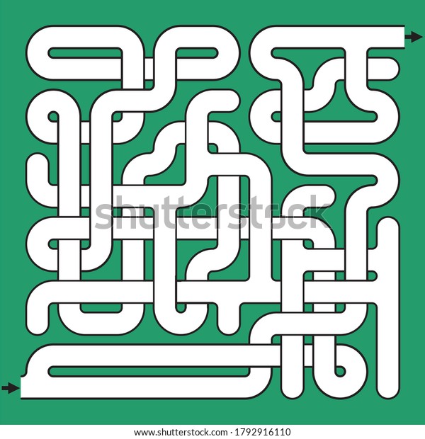 Find Right Way Through Maze Stock Vector (Royalty Free) 1792916110 ...
