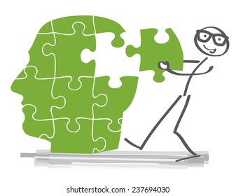 Find Solutions Creative Puzzlebrain Idea Concept Stock Vector (Royalty ...