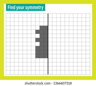 Find Your Symmetry Iq Test Practical Stock Vector (Royalty Free) 1366607321