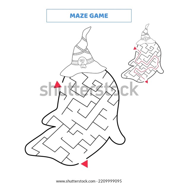 Find Your Way Out Maze Cute Stock Vector (Royalty Free) 2209999095 ...