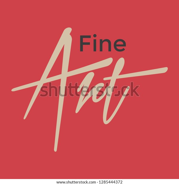 Fine Art Text Retro Colour Stock Vector (Royalty Free) 1285444372 ...