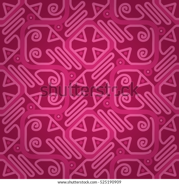 Fine Decorative Seamless Pattern Background Linear Stock Vector ...