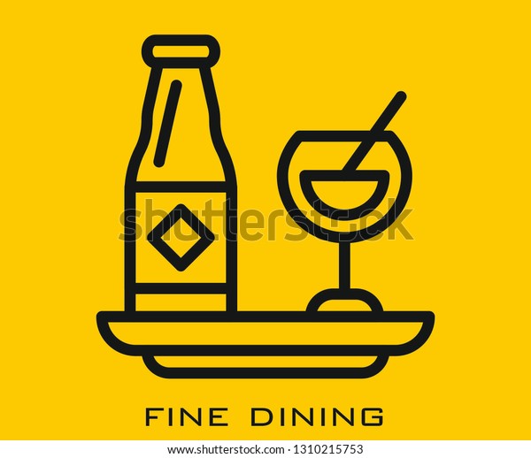 Fine Dining Icon Signs Stock Vector (Royalty Free) 1310215753 ...