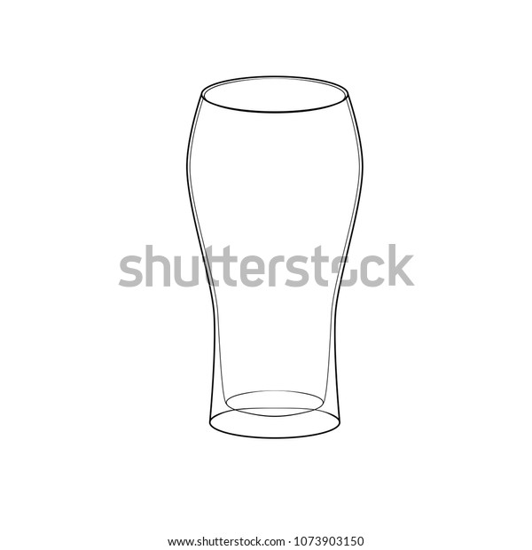Fine Drawing Pint Glass Vector Illustration Stock Vector (Royalty Free ...