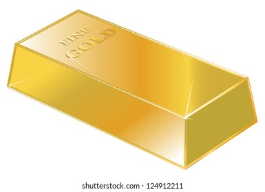 Fine Gold Brick Stock Vector (Royalty Free) 124912211 | Shutterstock